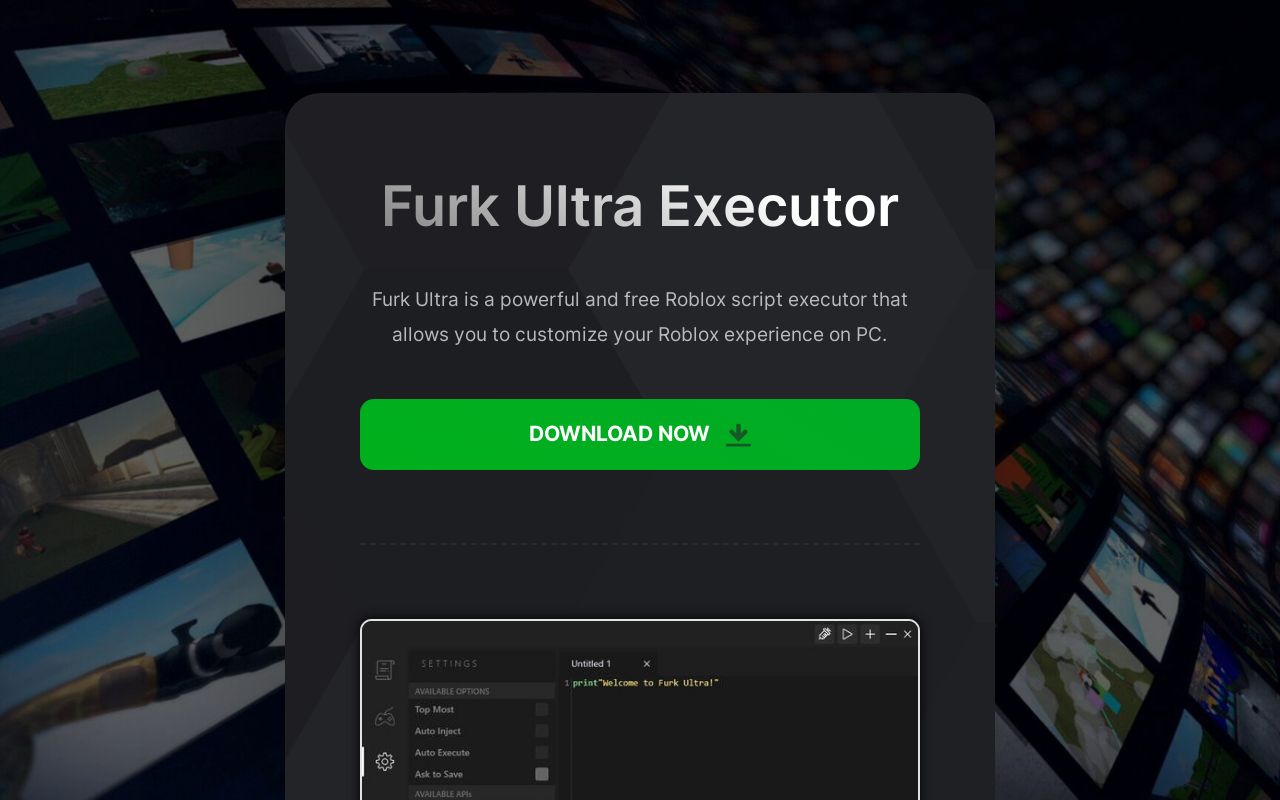Furk Ultra | Free Roblox Executor for PC Furk Ultra | Free Roblox Executor for PC